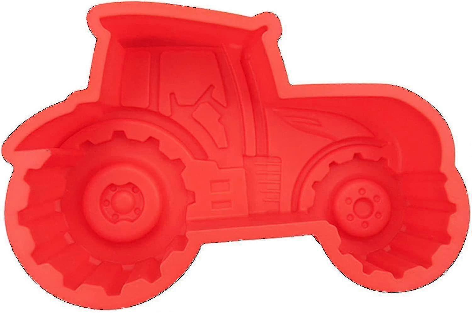 Silicone Tractor Cake Mold - Red Baking Mold for Cakes - Box Mold ...
