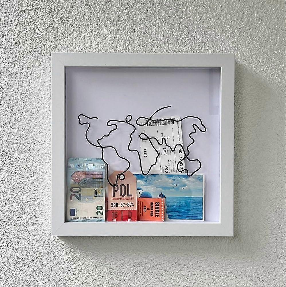 Adventures Memory Box Frame, Travel Ticket Shadow Box Display Case ...