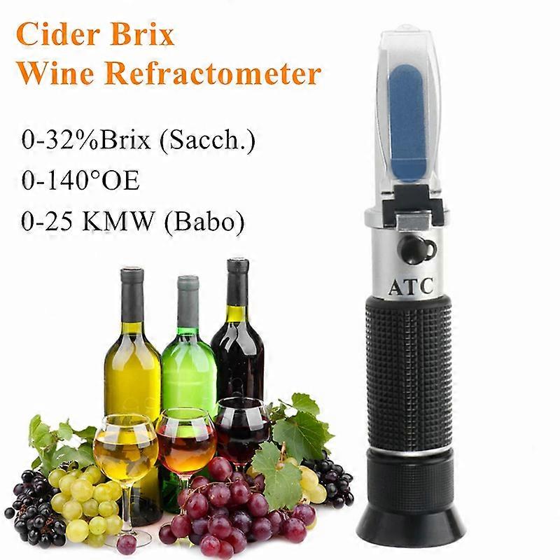 Alcohol Refractometer Sugar Grape Wine Concentration Meter 0~25% ...