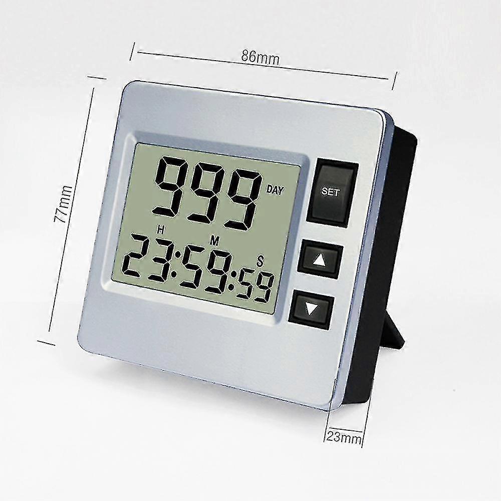 Digital Countdown Days Timer - Silver Black Upgraded Big 999 Days Count Down Clock With Bracket ...