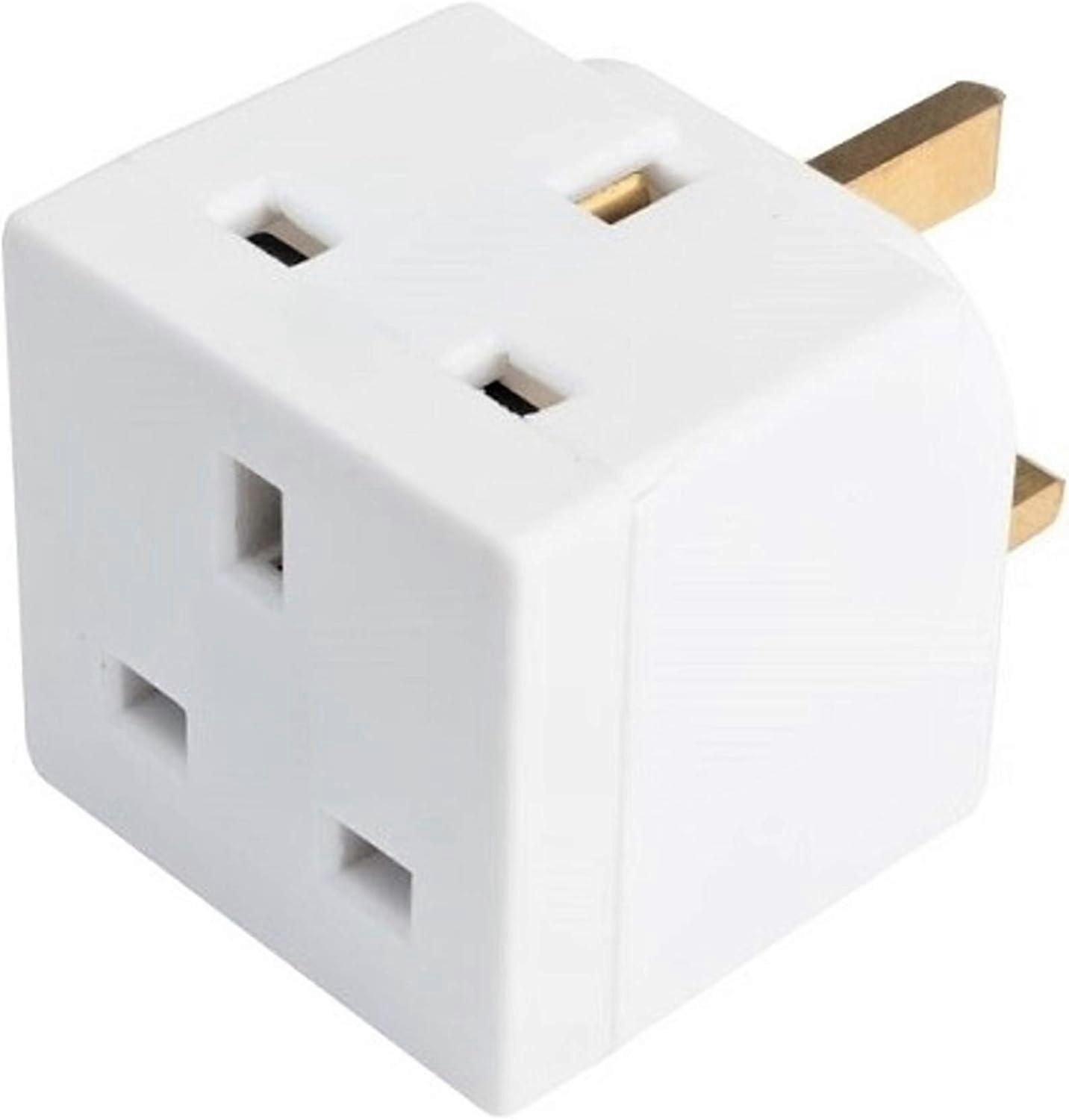 3 Way Triple Plug Adaptor - Multi Plugs Extension Sockets Adapter - UK ...