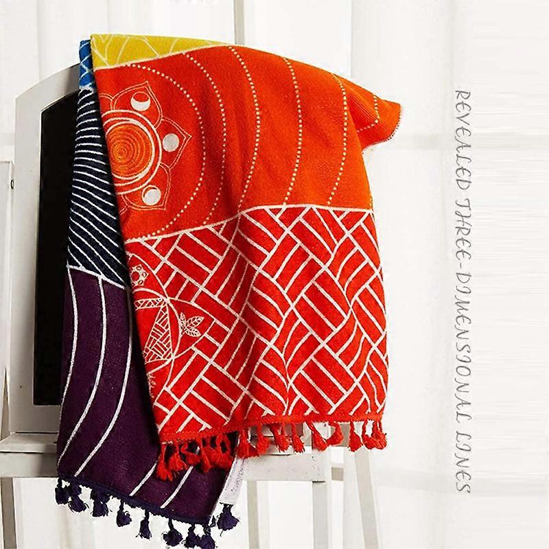 Yoga Mat, Rainbow Bohemian Yoga Beach Towel Mat | Fruugo UK