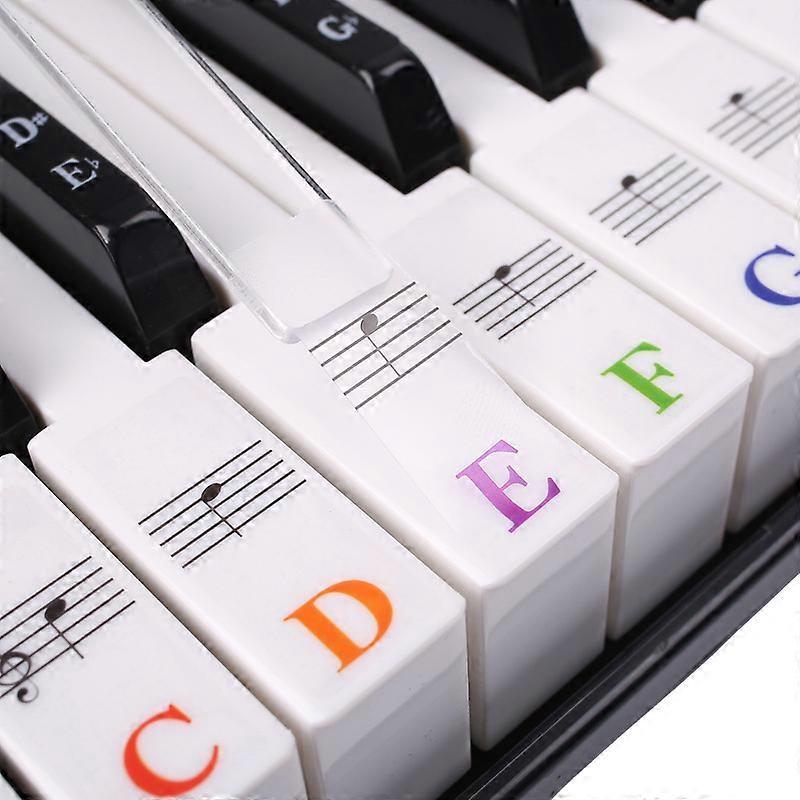 Piano Keyboard Stickers Electronic Piano Keyboard Stickers Colorful ...
