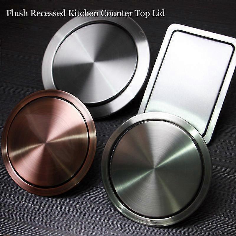 Stainless Steel Built-In Flap Lid for Kitchen Countertop Trash Bin, Eco ...