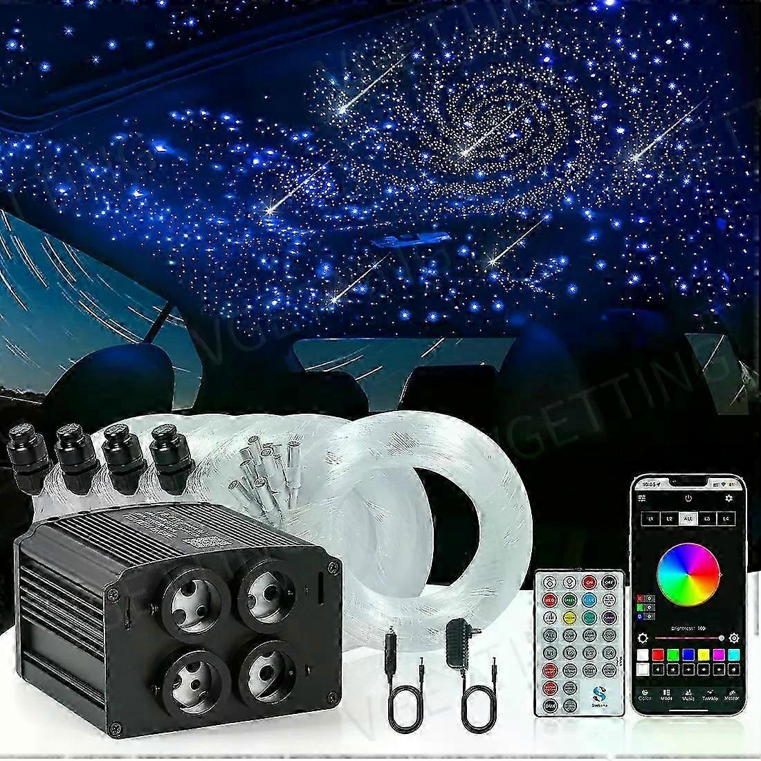 4 Port Twinkle Car Roof Shooting Star Light RGBW Meteor Ceiling LED ...