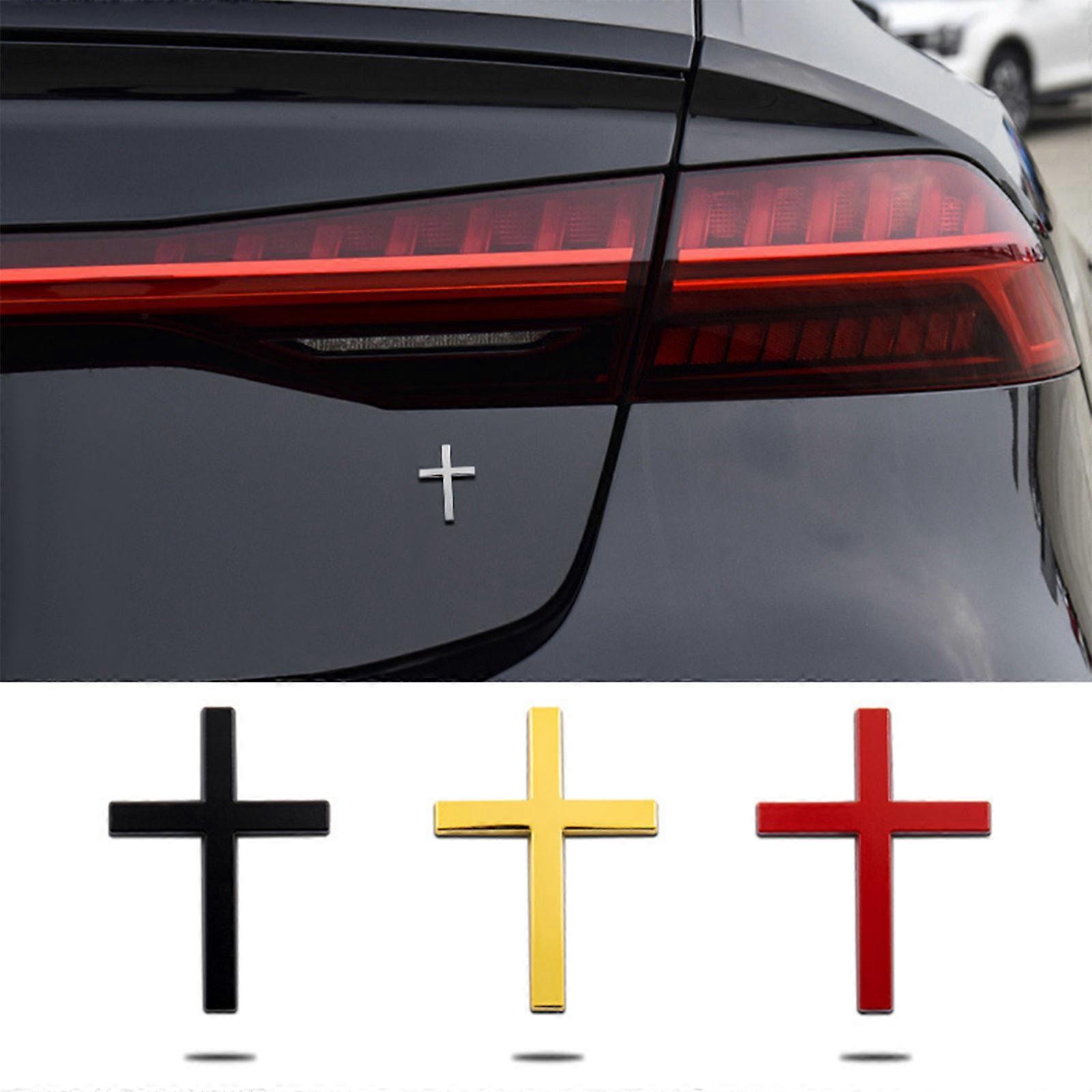 Adhesive Metal Crosses Decal 3D Christ Crosses Badge for Vehicle Truck ...
