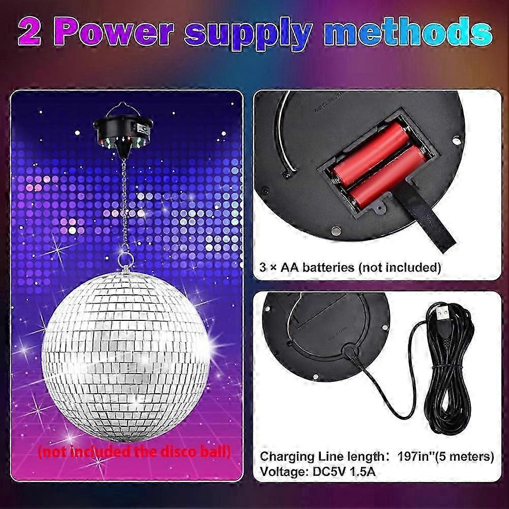 Rotating Disco Ball Motor Lights with Remote,18 LEDs for 12 16 20 ...