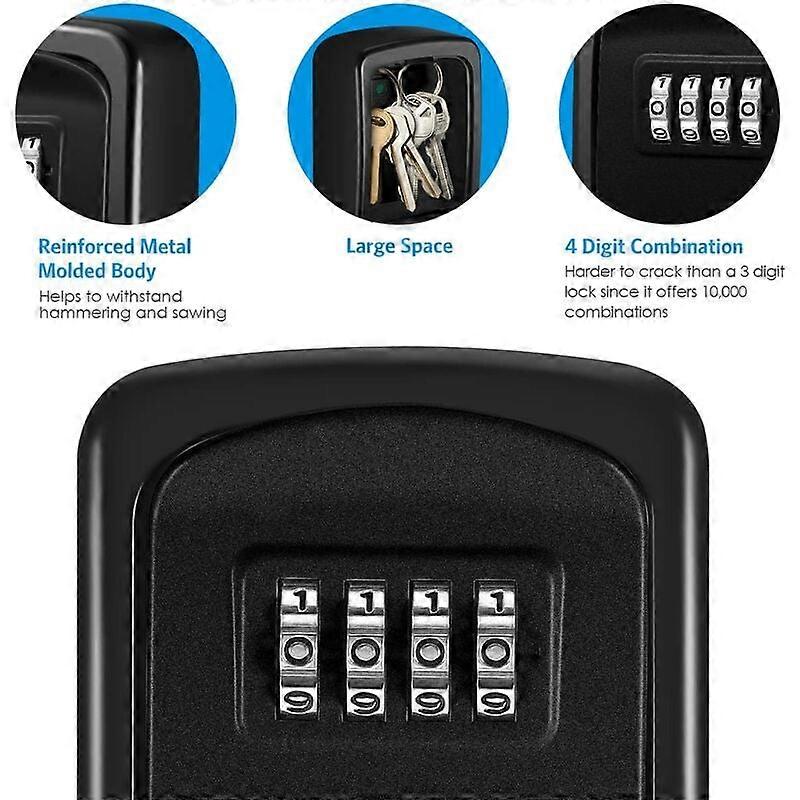 Secure Key Box, Wall Mounted Key Safe, Waterproof and Rustproof, for ...