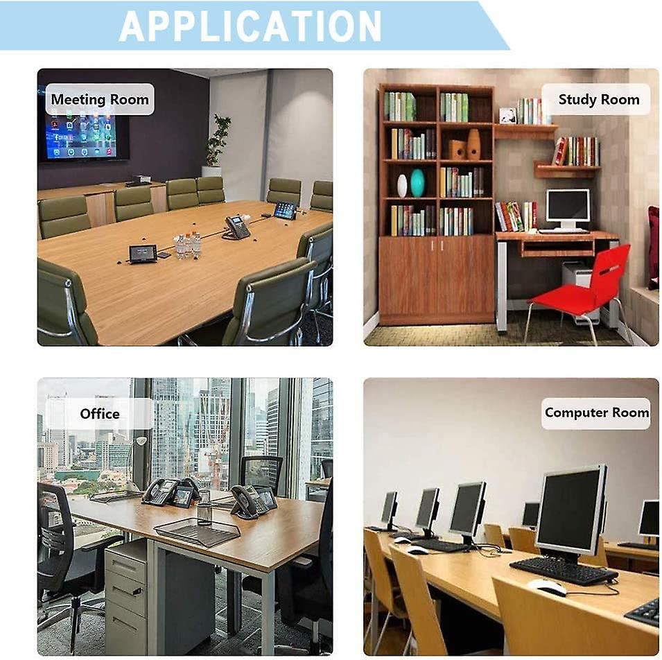 Desk Cable Grommet Hole, Square Desk Grommet Aluminum Cable Hole Cover ...