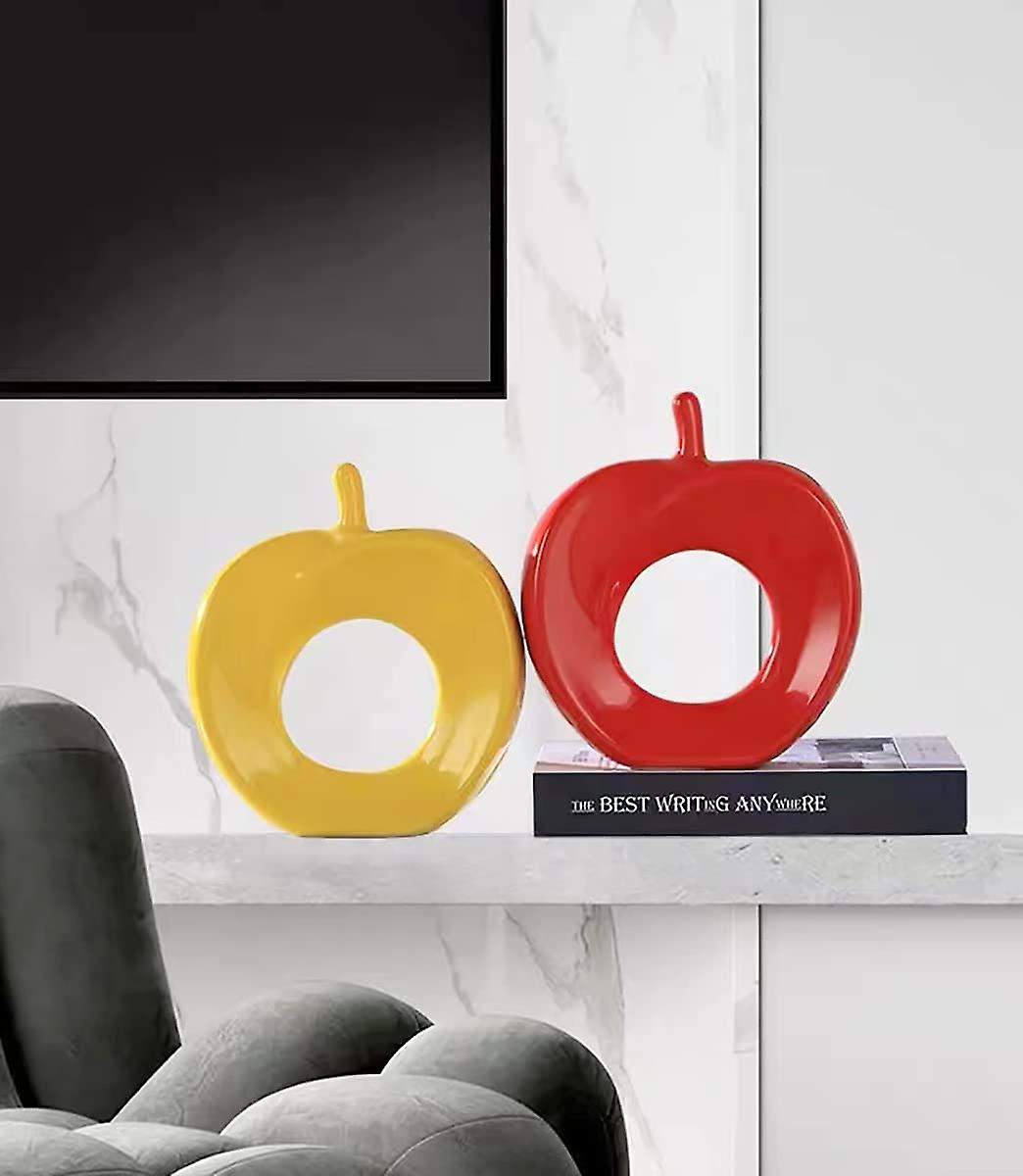 Apple Decor Ceramic Apple Decorations Apple Statue Sculpture Decoration ...