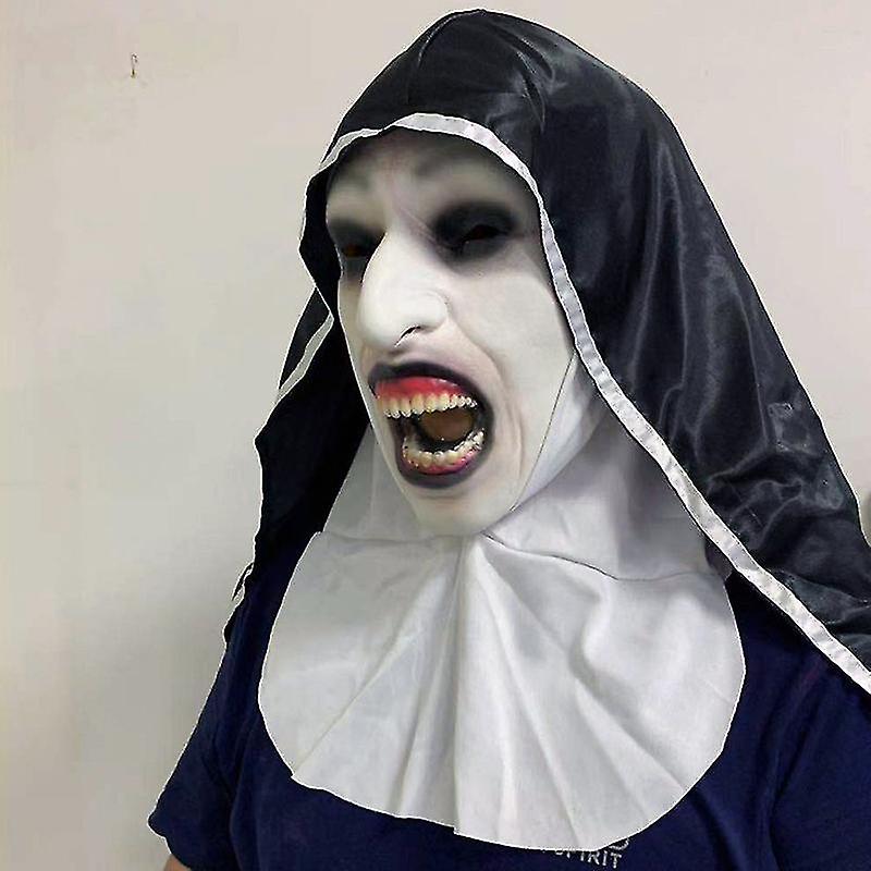 Nun Mask Halloween Funny Prom Party Props Latex Mask | Fruugo UK