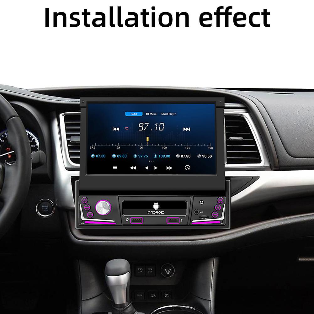 7 Inch Retractable Screen Car Bluetooth-compatible Player Android10 Car ...