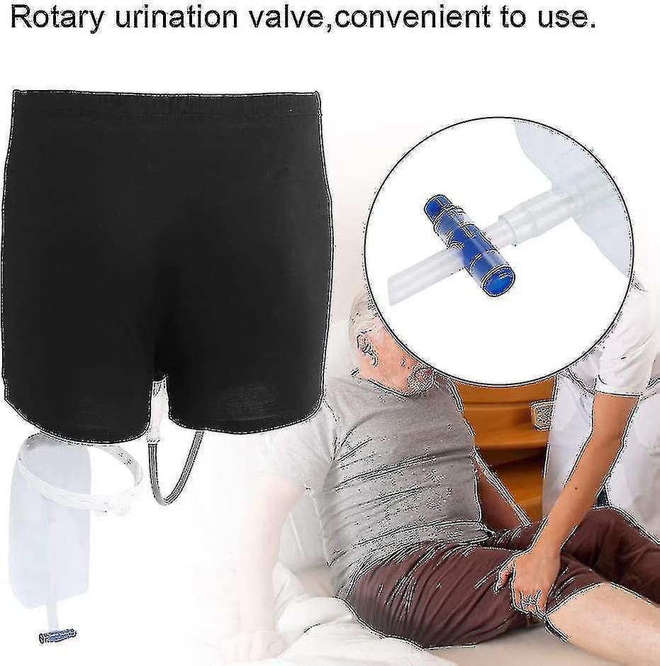 Men Incontinence Pants With Collection Urine Bag Portable Leak Proof ...