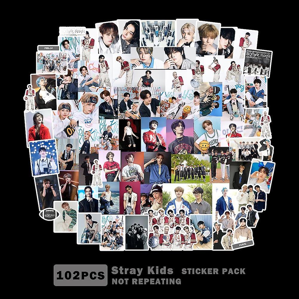 Kpop Group Stray Kids Stickers 102Pcs Stray Kids Sticker Pack Cute ...