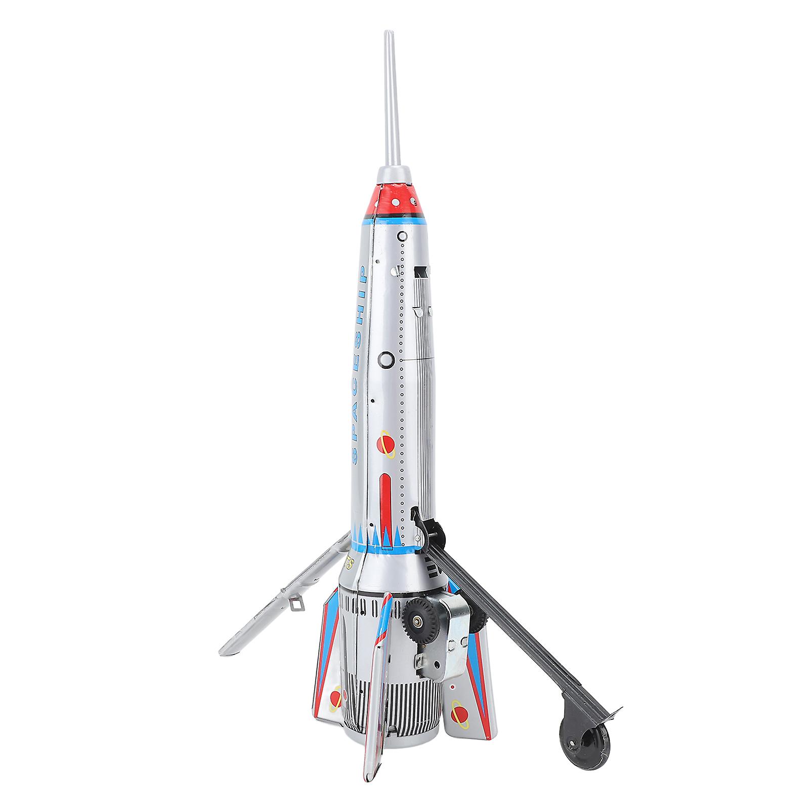 Tin Rocket Toy MS378 Vintage Decorative Collectible Rocket Ship Model ...