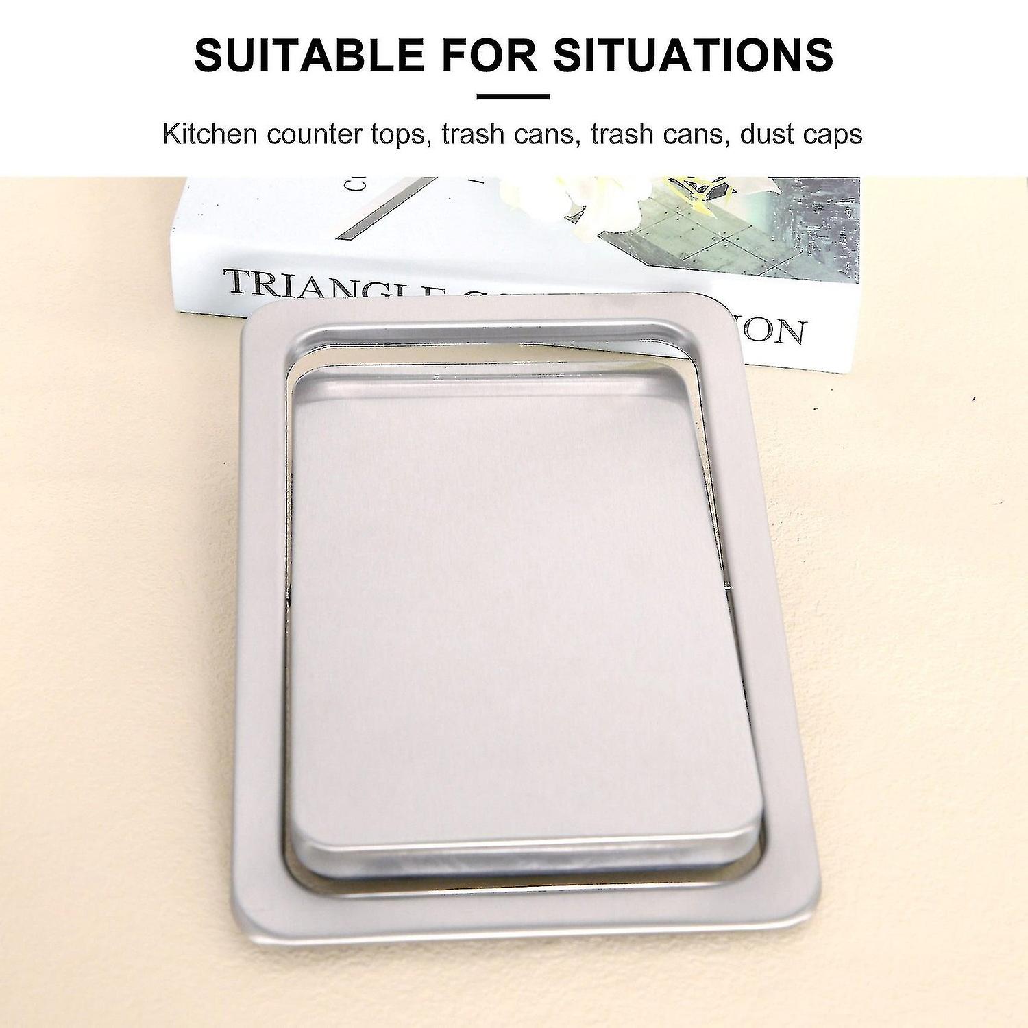 Stainless Steel Trash Bin Cover with Flush Built-in Balance Swing Flap ...