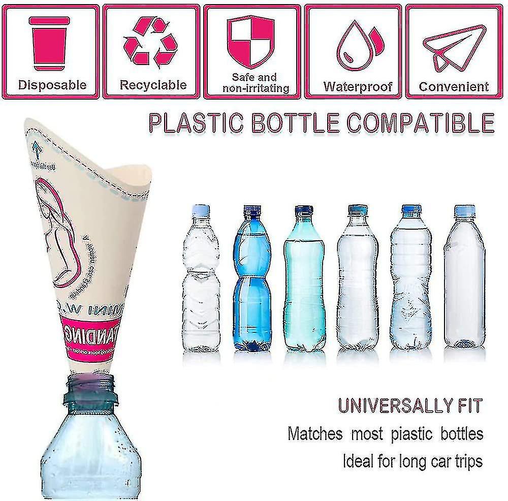 60 Pcs Disposable Female Urination Device, Pee Funnel For Women ...