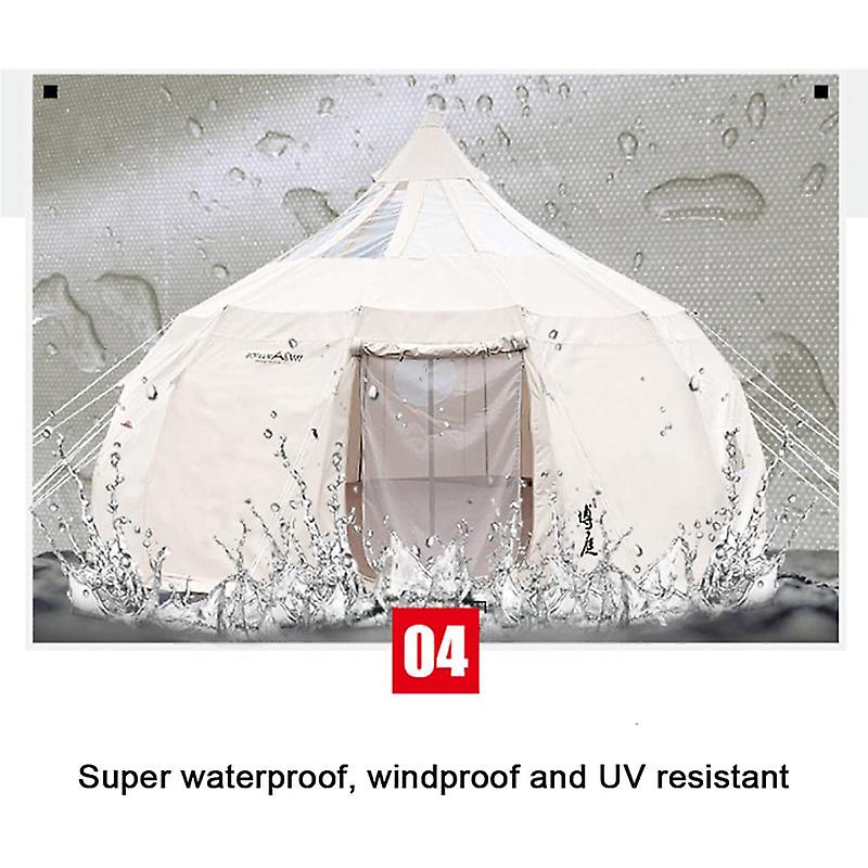 Multifunctional Waterproof Camping Bell Tent 5m Canvas/900d Oxford ...