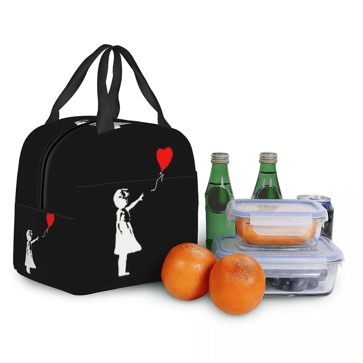 Banksy Balloon Girl Print Thermal Insulated Lunch Bag Women Kids ...