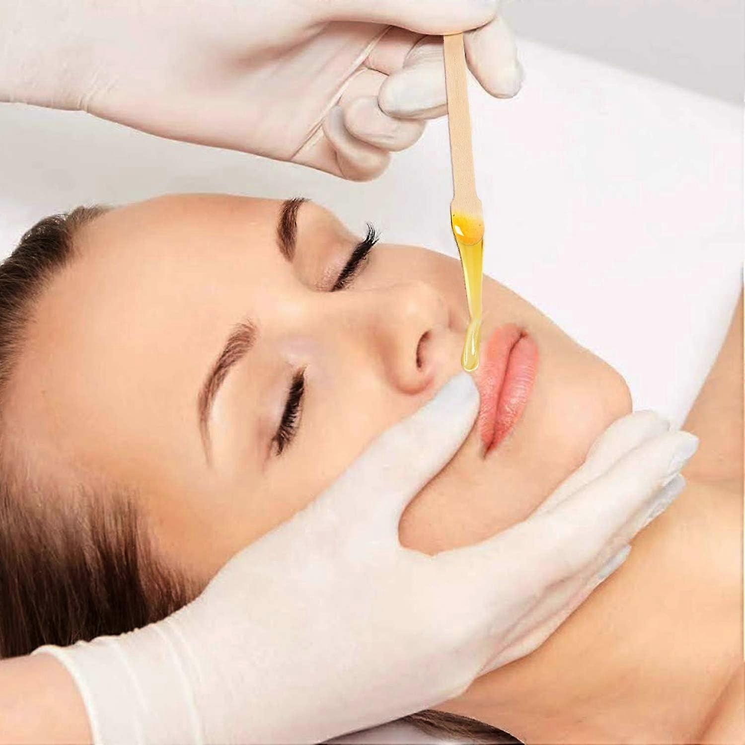 Wooden Wax Sticks - Eyebrow, Lip, Nose Small Waxing Applicator Sticks ...