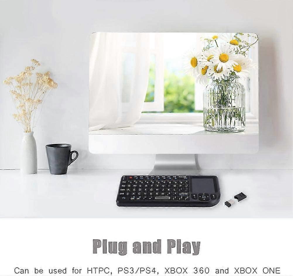 2.4ghz Wireless Touchpad Keyboard, Super Thin&lightweight Rechargeable ...