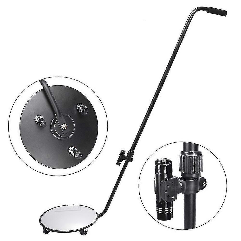 Under Vehicle Inspection Mirror - 12-inch Diameter Security Mirror With ...