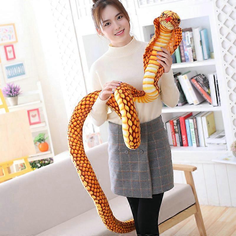 Fsw 240cm Lifelike Snake Plush Toy Giant Reallife Cobra Stuffed Long ...