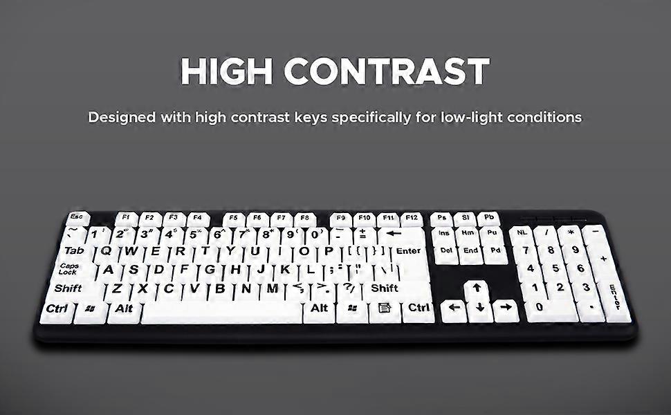 Large Print Keyboard Wired Large Letter Key Keyboard Usb Keyboards For ...