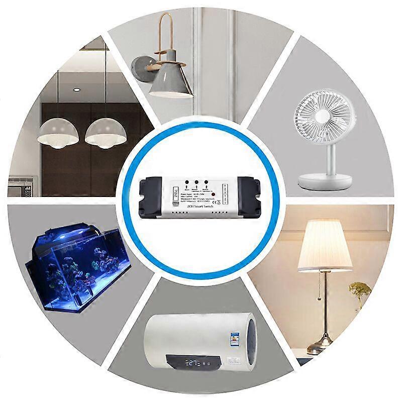 Tuya Smart WIFI 2CH Switch Module for Lights Garage Door Gate DC 5V 12V ...