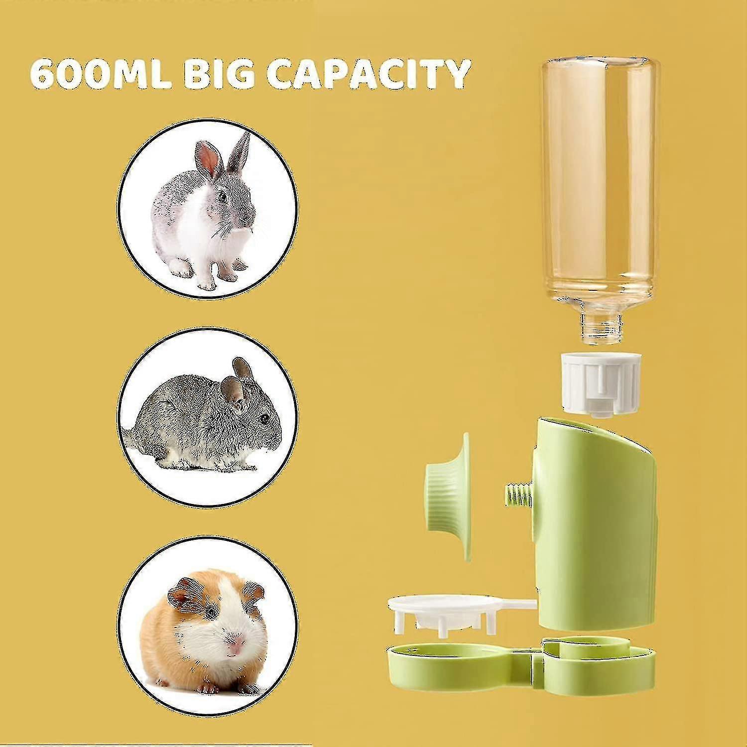 Rabbit Water Bottle, 600ml Hanging Automatic Water Dispenser By Gravity ...