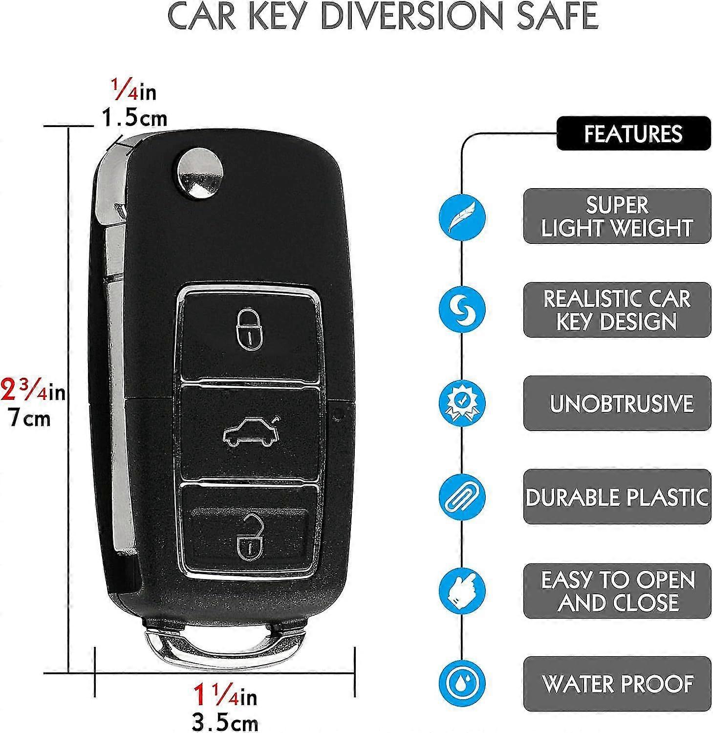 Ultra Realistic Stash Car Key Secret Hidden Compartment Diversion Safe ...