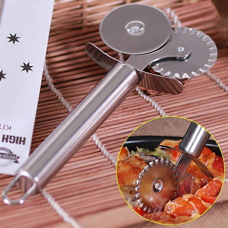 ZK-Stainless Steel Pizza Knife Slicer Wheel Cake Bread Pie Round Knife ...