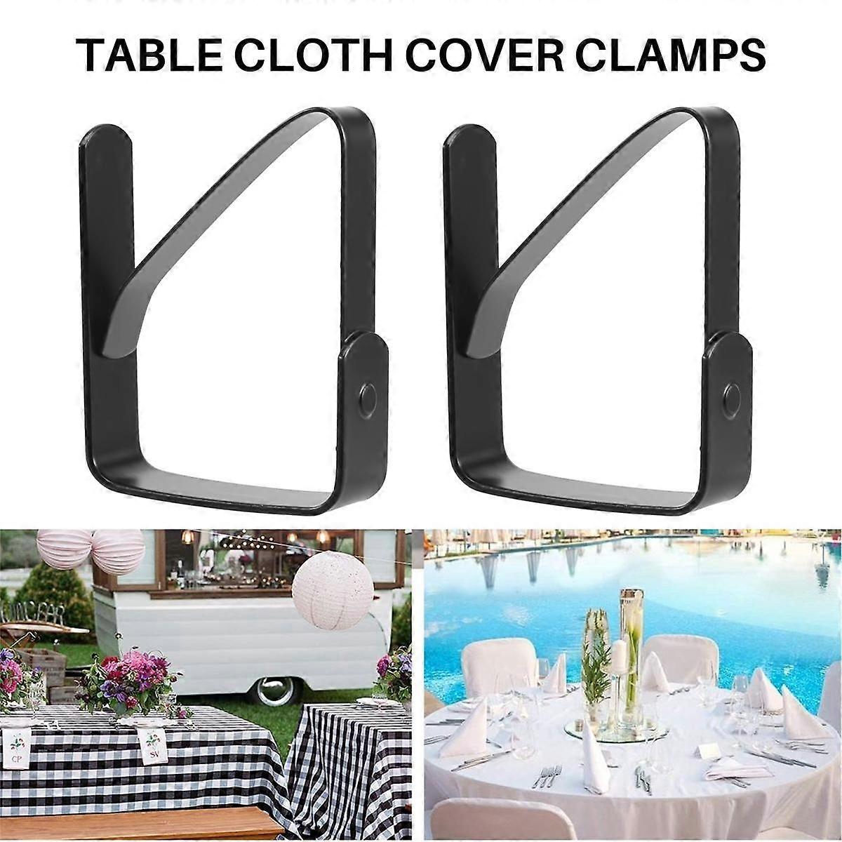 8Pack Stainless Steel Tablecloth Clips Black Picnic Tablecloth Clips ...