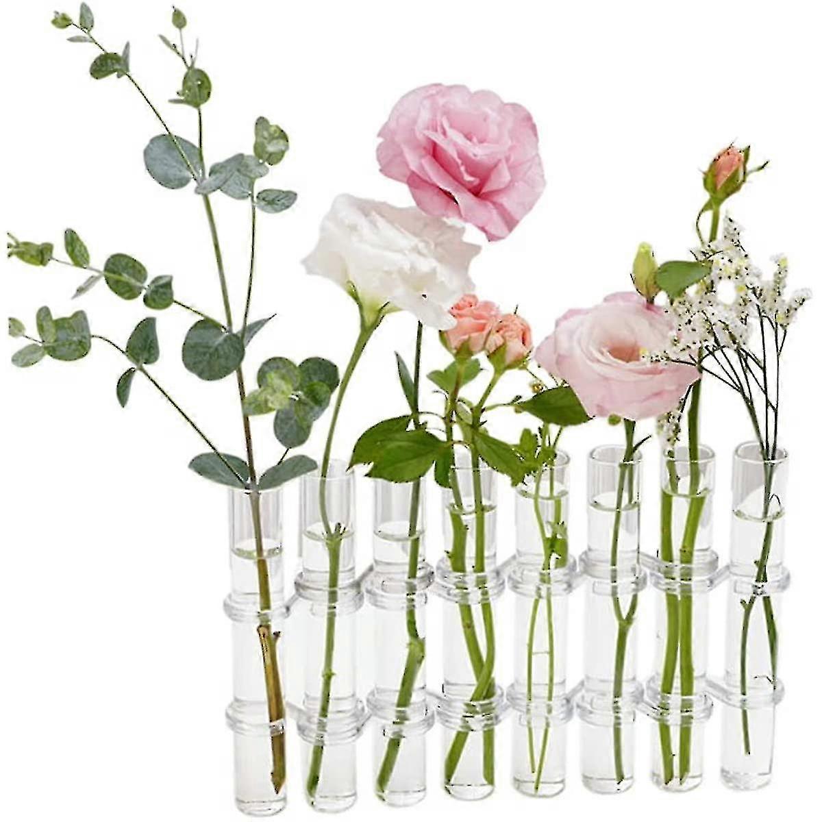 Hinged Flower Vase Test Tube, 8pcs Test Tubes Flower Vases Plant ...