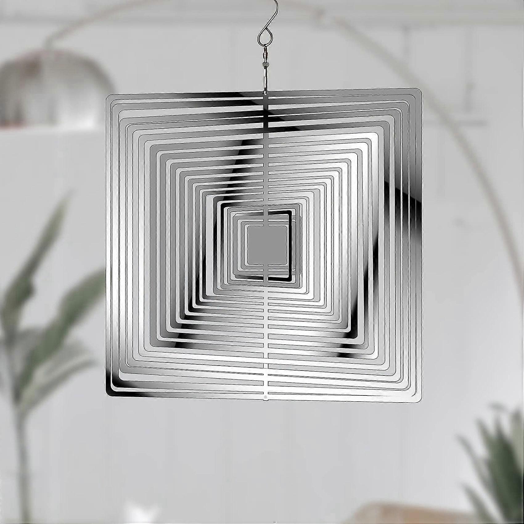 Stainless Steel 3d Metal Rotating Wind Chime Pendant Hanging Wind ...