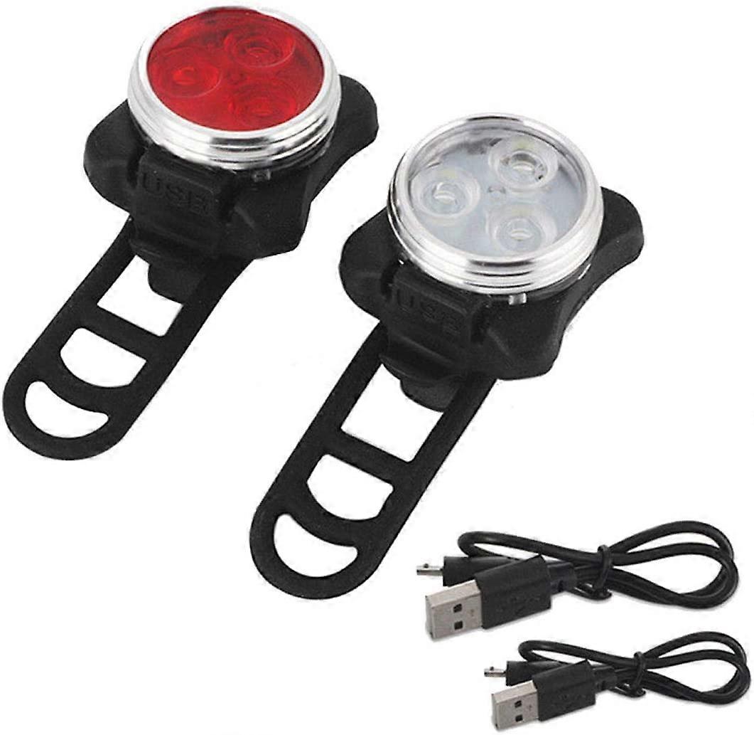 Bike Light Set, Super Bright USB Rechargeable Bike Lights, Rechargeable ...