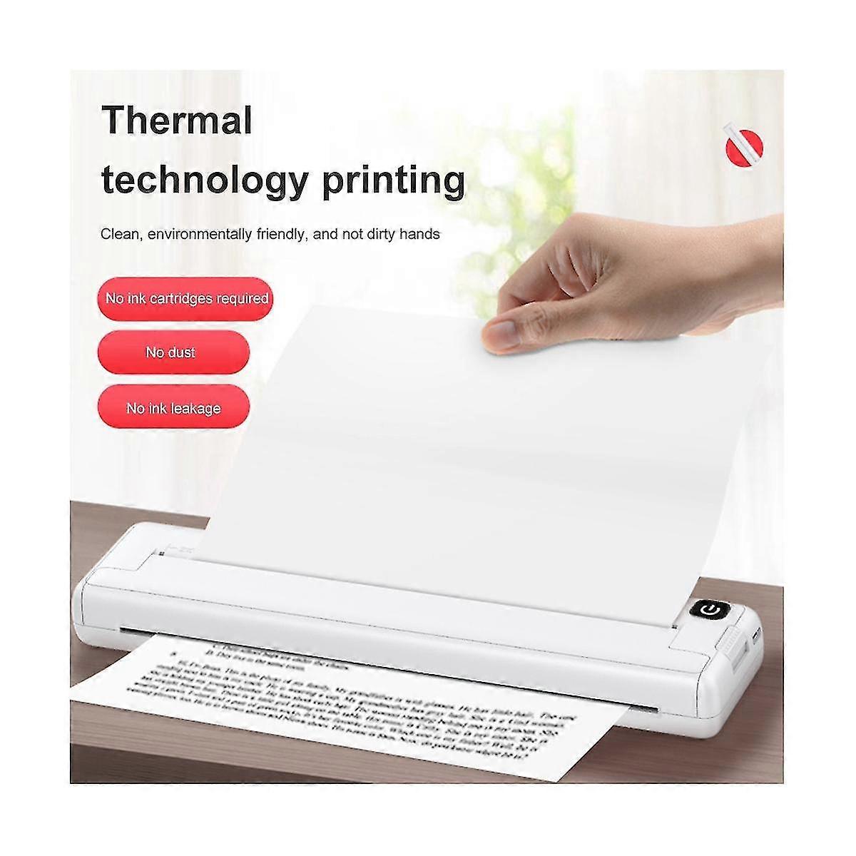 Portable Printers Wireless A4 Thermal Printer Inkless Pocket Photo ...