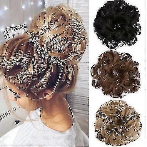 Curly Messy Bun-full And Wavy Hair Wrap Scrunchie | Fruugo UK