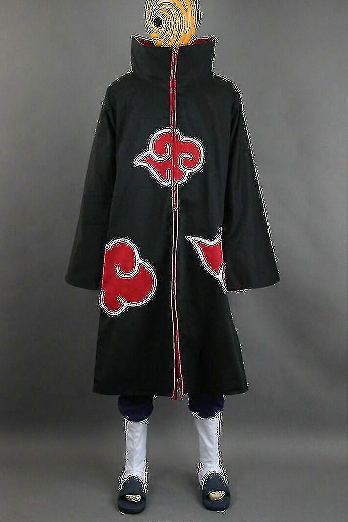 Naruto Akatsuki Tobi Uchiha Obito Robe Cloak Coat + Mask Costume A ...