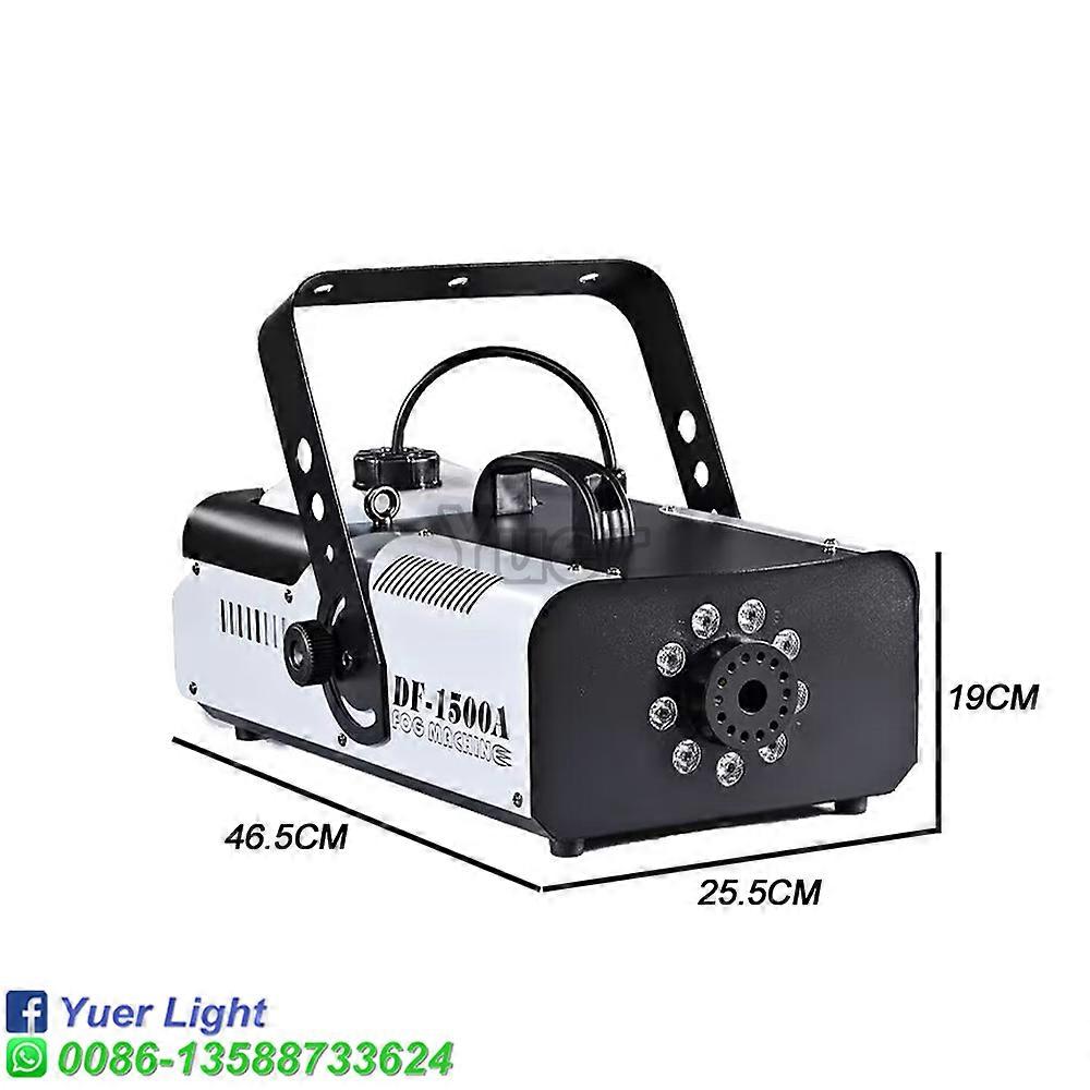 LED RGB 1500W Smoke Fog Machine Remote Control DMX Stage Wash Effecting ...
