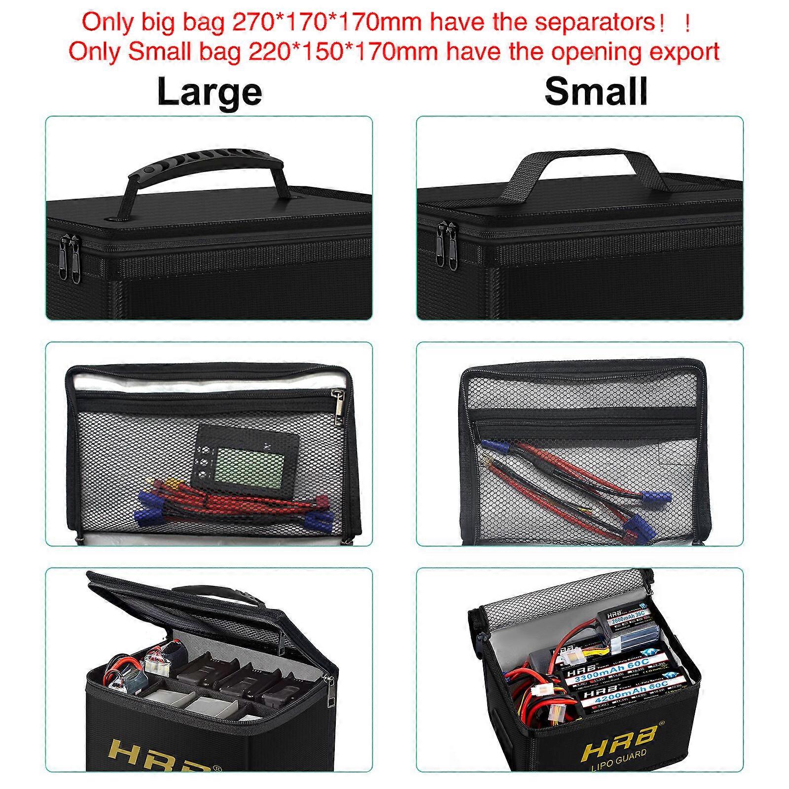 HRB Lipo Safe Bag Fireproof Safety Lipo Bag Large Capacity Storage ...