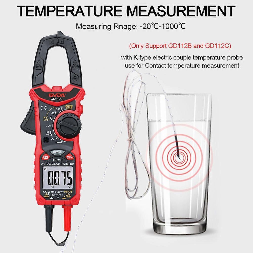 GVDA Digital Clamp Meter AC DC Current NCV Multimeter Pinza ...