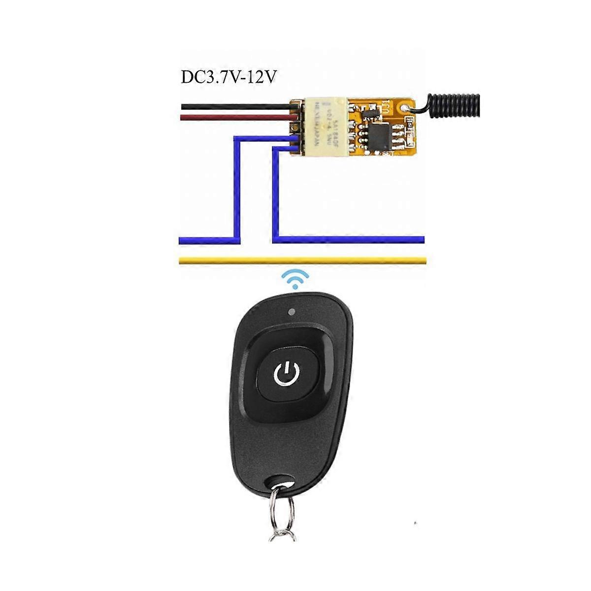Push Button Saving Mini Relay Contact RF Wireless Switches DC3.7V-12V ...