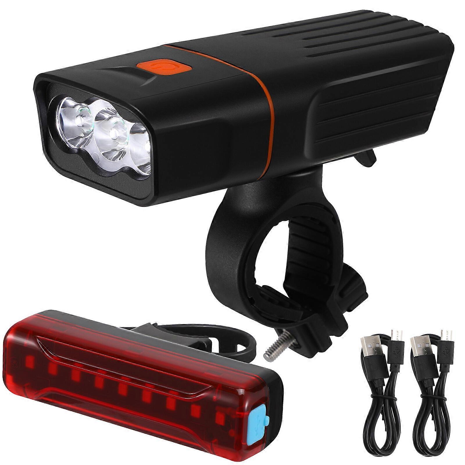 1 Set Bike Light Rechargeable Bicycle Light Bike Headlight Bike Lights ...