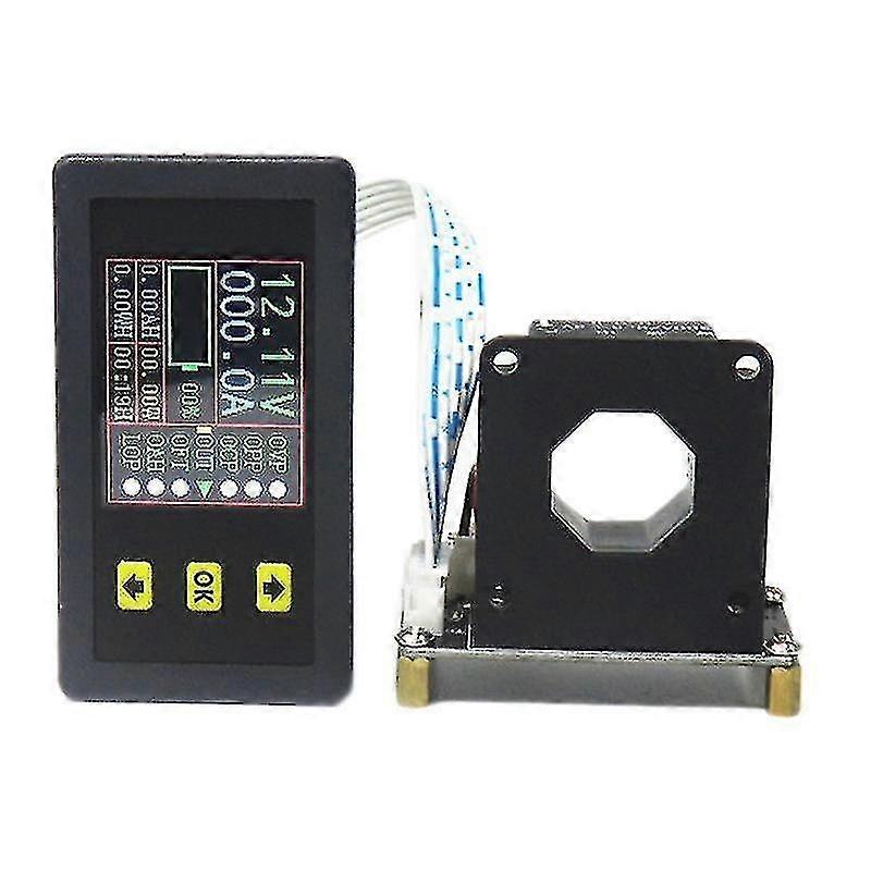 Dc 90v 500a Digital Voltmeter Ammeter Voltage Current Kwh Watt Meter 12v 24v 48v 72v Battery ...