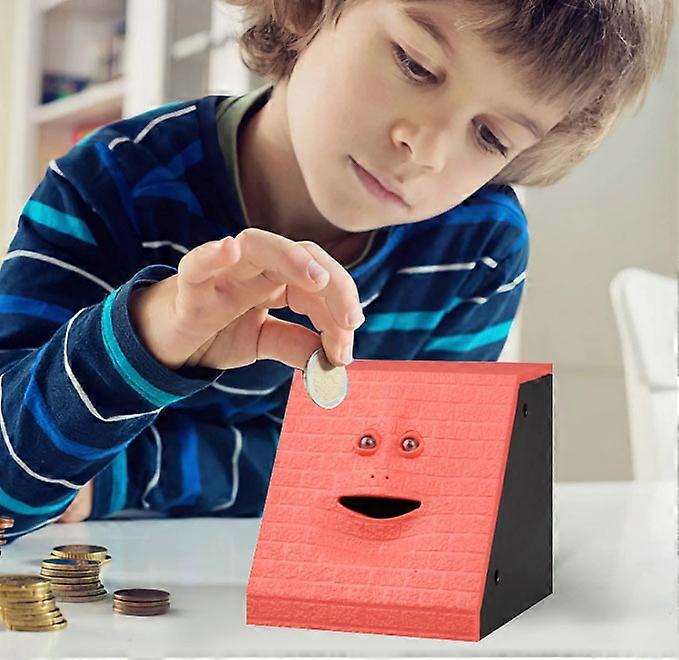 Coin Eating Saving Bank, Face Coin Bank Battery Operated Money Saving ...
