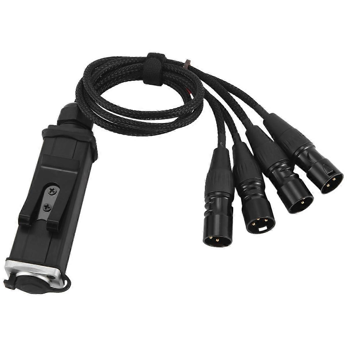 RJ45 CAT5 Shielded Cable to 4 Channel 3-Pin XLR Male Connectors Multi ...