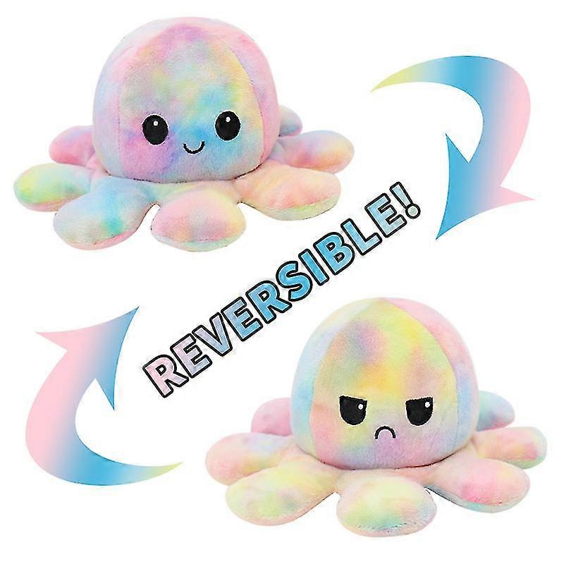 Octopus Doll Reversible Flip Octopus Plush Stuffed Toy 20cm Two-color ...