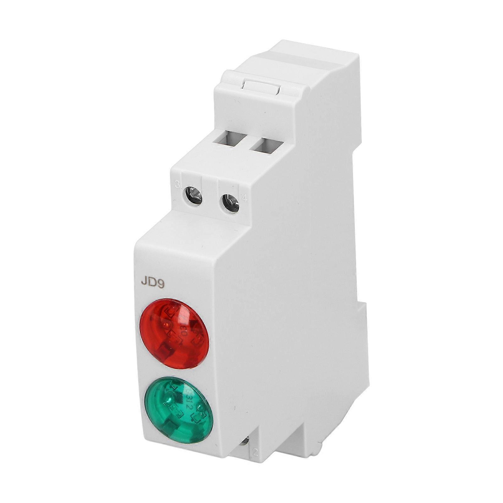 DIN Rail Signal Lamp Red Green Dual Lights Rail Type LED Indicator ...
