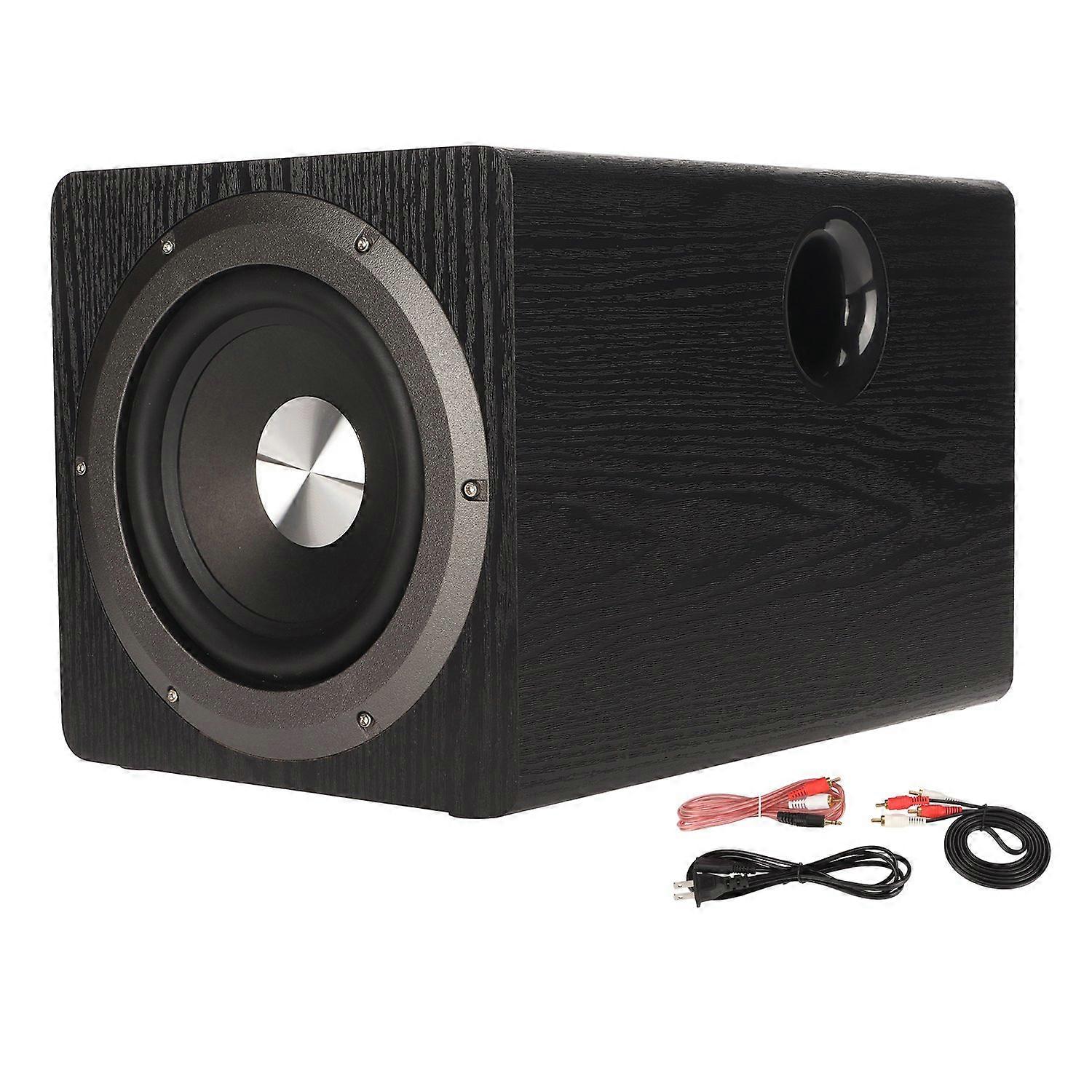 6.5 Inch Powered Subwoofer HiFi 110W High Power Deep Bass Turbocharged Subwoofer Black US Plug ...